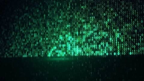 Scan green digital binary data code seam... | Stock Video | Pond5