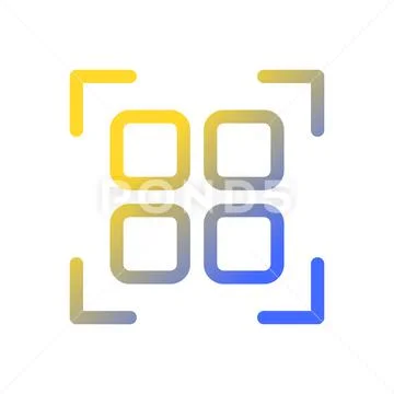 Scan qr code pixel perfect gradient linear ui icon ~ Clip Art #201526551