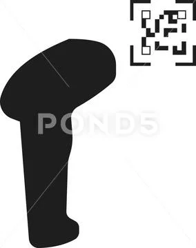 Scan the QR code using a barcode. Vector image. ~ Clip Art #167093011