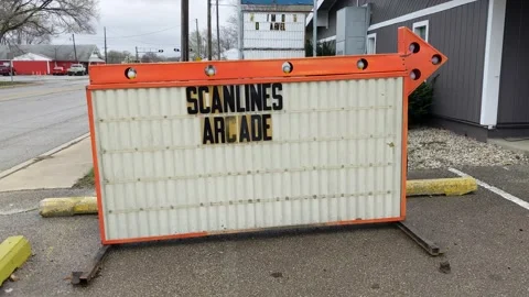 Scanlines Arcade Signage | Stock Video | Pond5