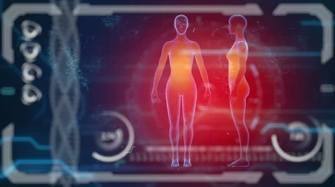 Scanner human body. Futuristic medical h... | Stock Video | Pond5