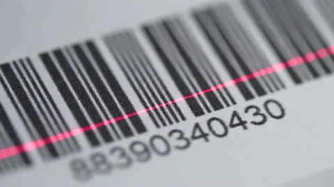 Scanner With Red Laser Scanning a Bar Co... | Stock Video | Pond5