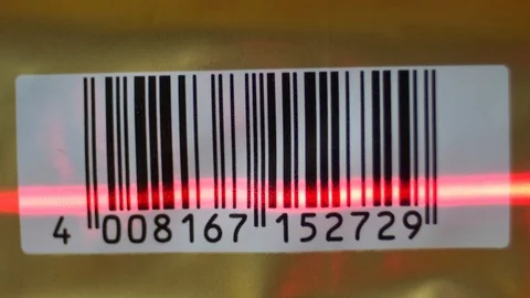 Scanning Barcode with Red Laser Barcode ... | Stock Video | Pond5