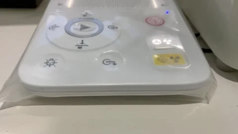 The scanning button on the CT scan machi... | Stock Video | Pond5