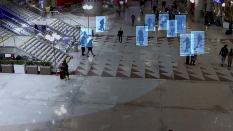 Scanning the crowd of people walking at... | Stock Video | Pond5