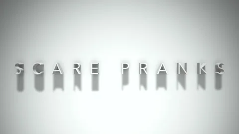 scare pranks 3D title animation white te... | Stock Video | Pond5