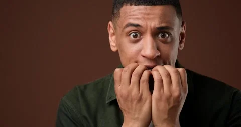 Scared shocked sad young african america... | Stock Video | Pond5