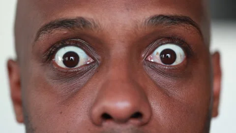 Scared surprised african man shock react... | Stock Video | Pond5