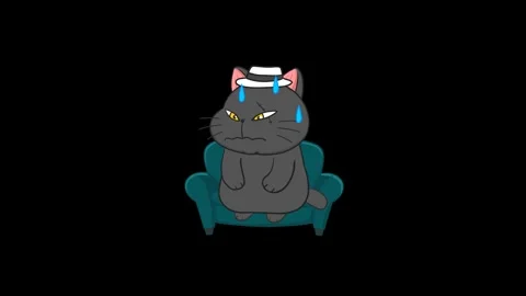 Scaredy Cat Animated Cartoon | Stock Video | Pond5