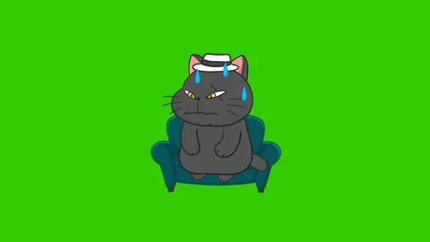 Scaredy Cat Animated Cartoon | Stock Video | Pond5