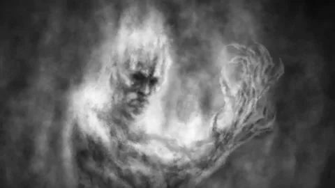 Scary 2d animation. Evil demon releases ... | Stock Video | Pond5