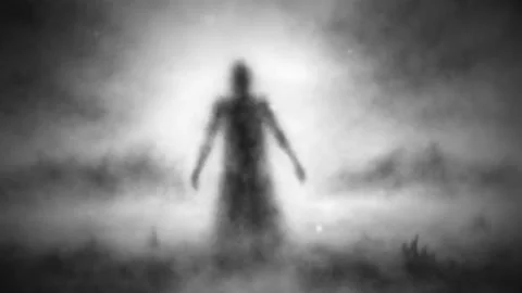 Scary 2D animation of gloomy silhouette.... | Stock Video | Pond5