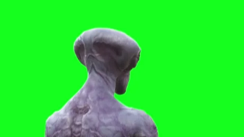 Scary Alien green screen animation. | Stock Video | Pond5