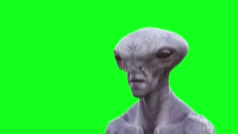 Scary Alien green screen animation. | Stock Video | Pond5