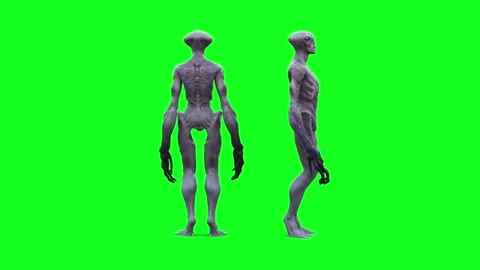 Scary Alien green screen animation. | Stock Video | Pond5