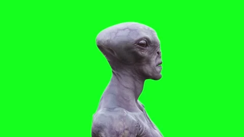 Scary Alien green screen animation. | Stock Video | Pond5