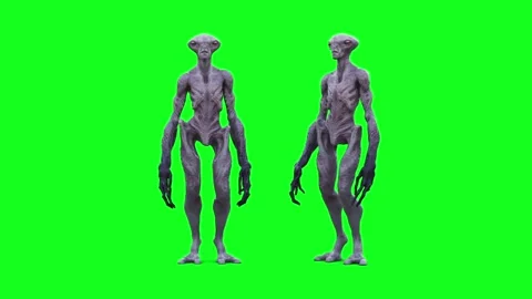 Scary Alien green screen animation. | Stock Video | Pond5