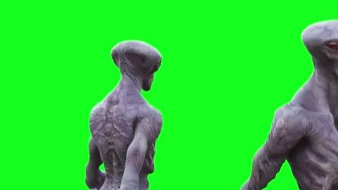 Scary Alien green screen animation. | Stock Video | Pond5