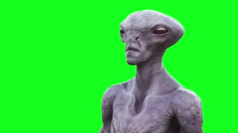 Scary Alien green screen animation. | Stock Video | Pond5