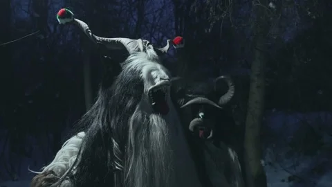 Scary and hairy creatures with animal he... | Stock Video | Pond5