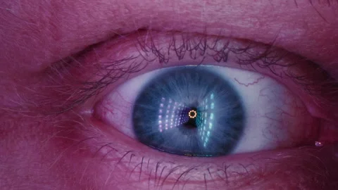 Scary and terrible human eye. The blue p... | Stock Video | Pond5