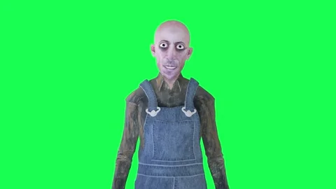 Scary bald man talking front angle isola... | Stock Video | Pond5