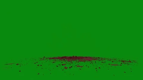 Scary Blood Burst on Ground Green Screen | Stock Video | Pond5