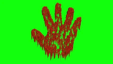 Scary blood hand green screen motion gra... | Stock Video | Pond5