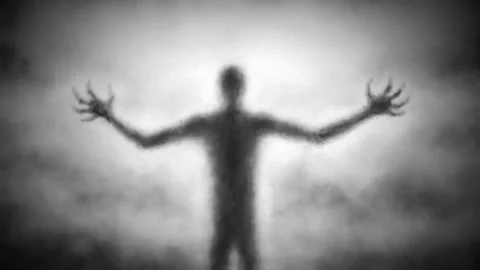 Scary demon sorcerer rises and spreads h... | Stock Video | Pond5