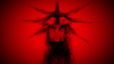Scary demons of bloody nightmares 2D ani... | Stock Video | Pond5