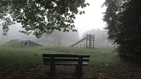 Scary Empty Playground Park with Sitting... | Stock Video | Pond5