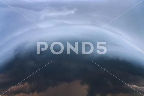 Scary epic sky with menacing clouds. Hurricane wind with a thunderstorm ...