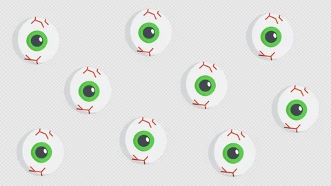 Scary eyes appearing. 2D animation video... | Stock Video | Pond5