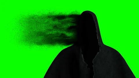 Scary, fear ghost with dark particles. R... | Stock Video | Pond5