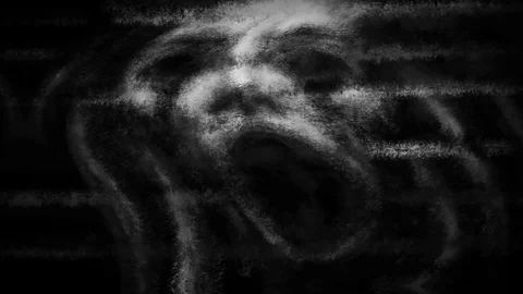 Scary flickering monsters in the dark 2D... | Stock Video | Pond5