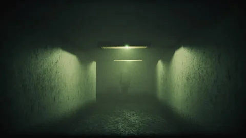 Scary ghost floating through an hallway ... | Stock Video | Pond5