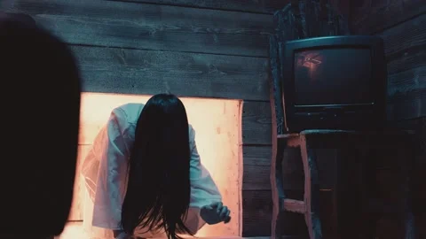 Scary Ghost Woman Crawling or Walking In... | Stock Video | Pond5