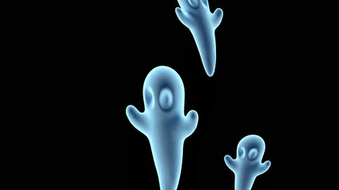 scary ghosts animation, 3d halloween vid... | Stock Video | Pond5