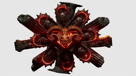 Scary Goat Skull VJ Loop | Stock Video | Pond5