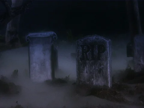 Scary Halloween Cemetery: Tombstones Dol... | Stock Video | Pond5