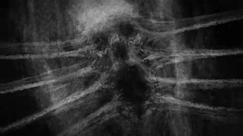 Scary infernal forms. Dark 2d animation.... | Stock Video | Pond5