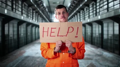 Scary Jail Cell Horror. Prisoner In Hand... | Stock Video | Pond5