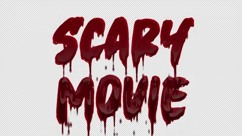 Scary movie title, moody bloody letters.... | Stock Video | Pond5