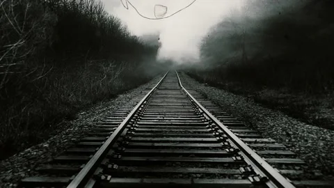 Scary Railroad Track Walk Through, Vinta... | Stock Video | Pond5