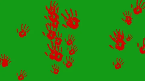 Scary red hands motion graphics with gre... | Stock Video | Pond5