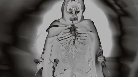 Scary Skeleton Evil Monster Ghost Walkin... | Stock Video | Pond5