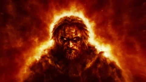 Scary sorcerer face 2D animation. Dark m... | Stock Video | Pond5