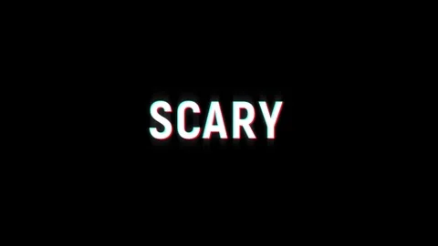 scary text word glitch effect loop anima... | Stock Video | Pond5