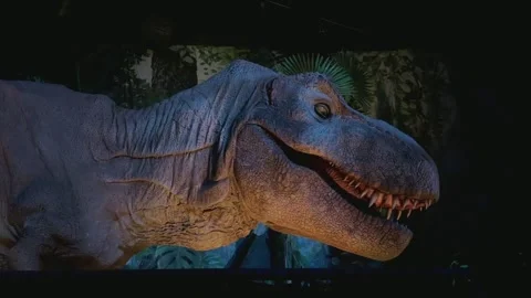Scary Tyrannosaurus Rex Dinosaur Lurking... | Stock Video | Pond5
