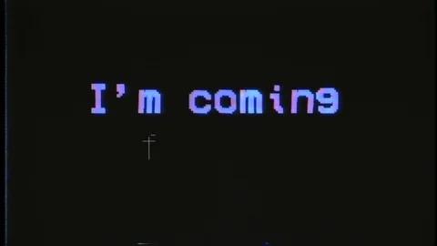 A scary VHS text I am coming for you, an... | Stock Video | Pond5